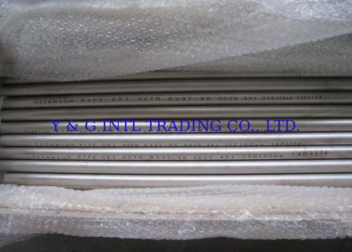 ASTM B337 B338 Titanium Alloy Pipe Seamless / Welded Grade 1 Condenser ...