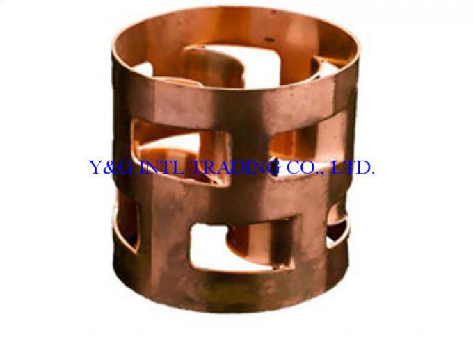 Copper Pall Ring Packing 12-120mm Diameter For Distillation Tower
