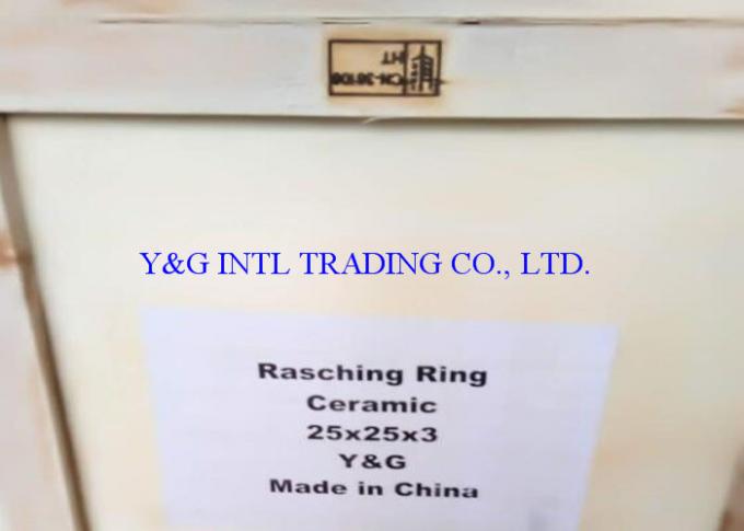 Large Size Ceramic Structured Packing / Ceramic Raschig Rings For Tower ...
